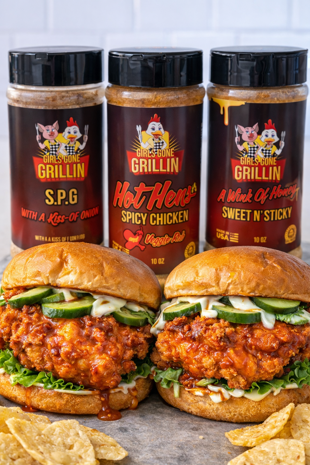 Crispy Buffalo Chicken Sandwiches Girls Gone Grillin Style Girls