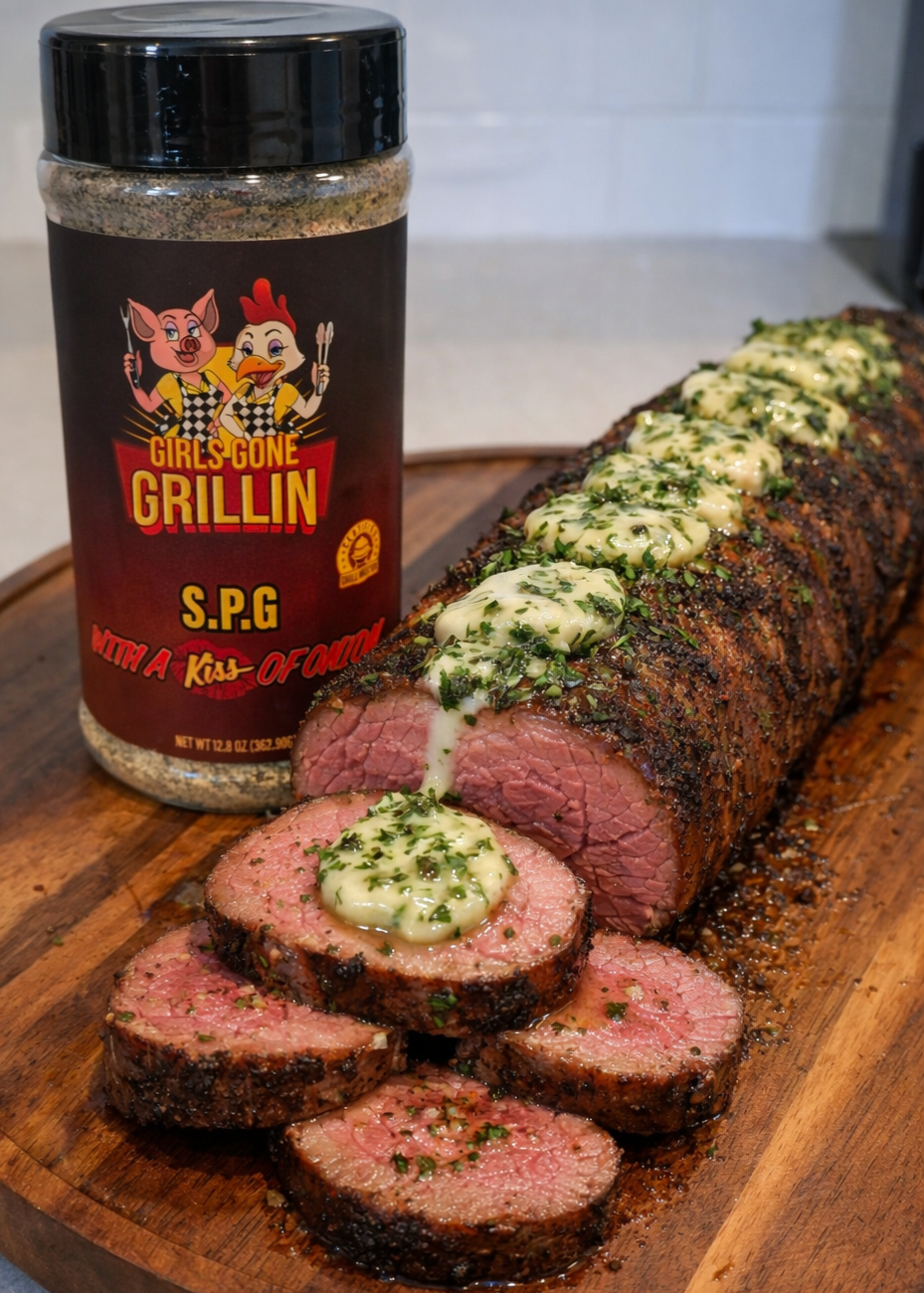Smoked Whole Beef Tenderloin with Herb Butter Girls Gone Grillin’ Styl ...